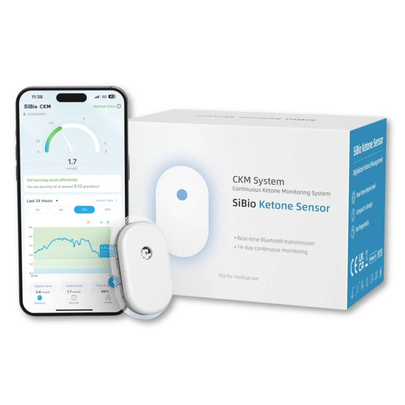 KS1 Continuous Ketone Monitor - Intuitive Therapeutics